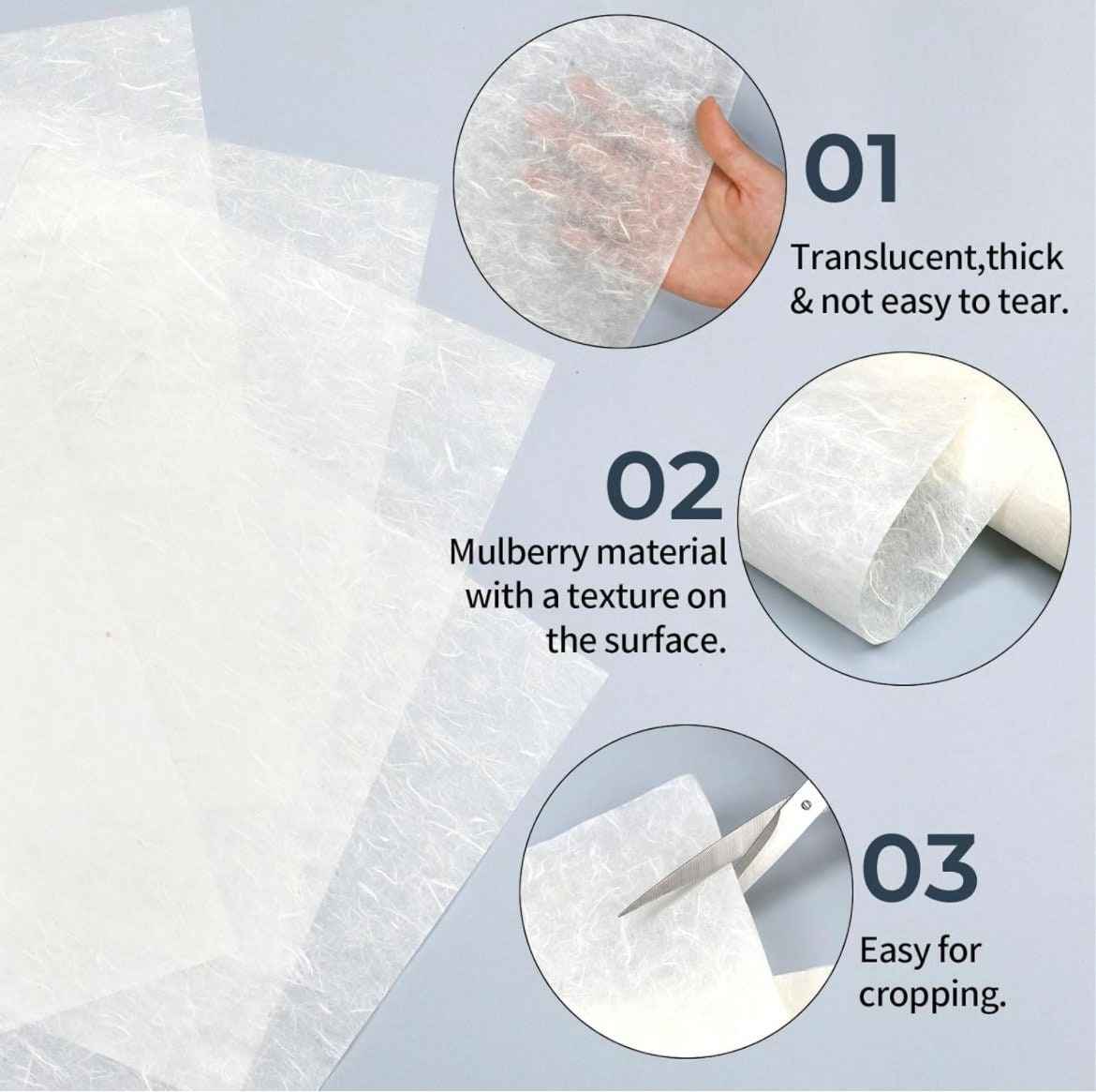 5sheets Rice Paper, Blank Rice Paper, Mulberry Paper, Printable Rice ...