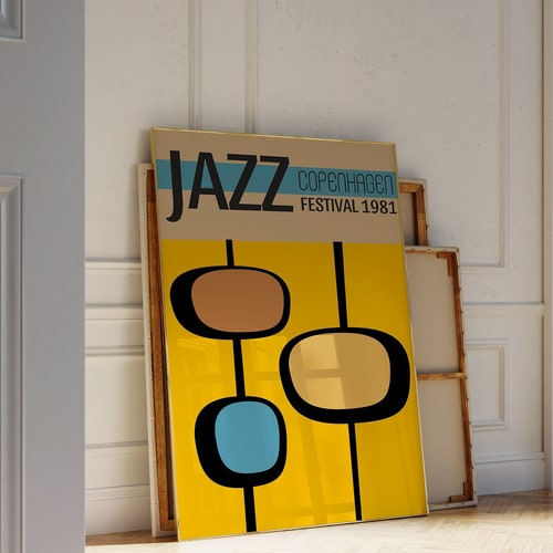 Vintage Jazz Music Festival Printable Wall Art Montreux Jazz Etsy