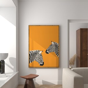 Zebra Printable Wall Art, Animal Illustration Print, Zebra Art Print ...