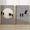 Horizontal Birds Printable Wall Art, Flying Birds Art Poster ...