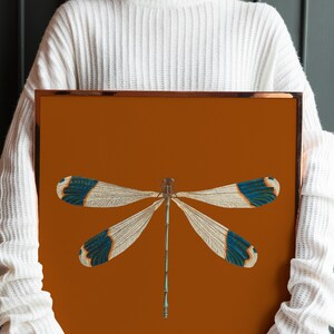 Dragonfly Printable Square Wall Art, Vintage Dragonfly Digital Print ...
