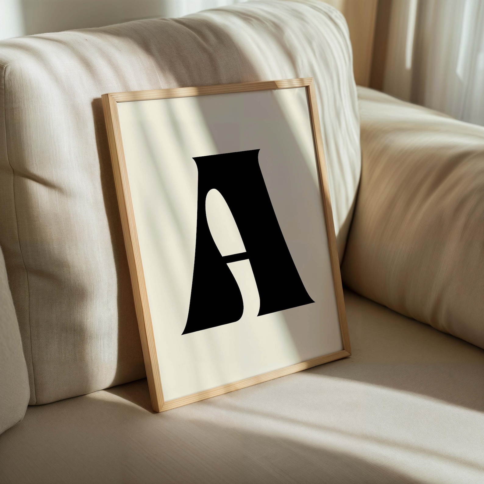 Personalized Letter Print, Custom Initial Printable Wall Art Alphabet ...