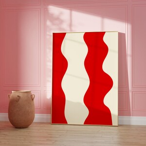 Abstract Red Printable Wall Art, Large Size Minimalist Print Download ...