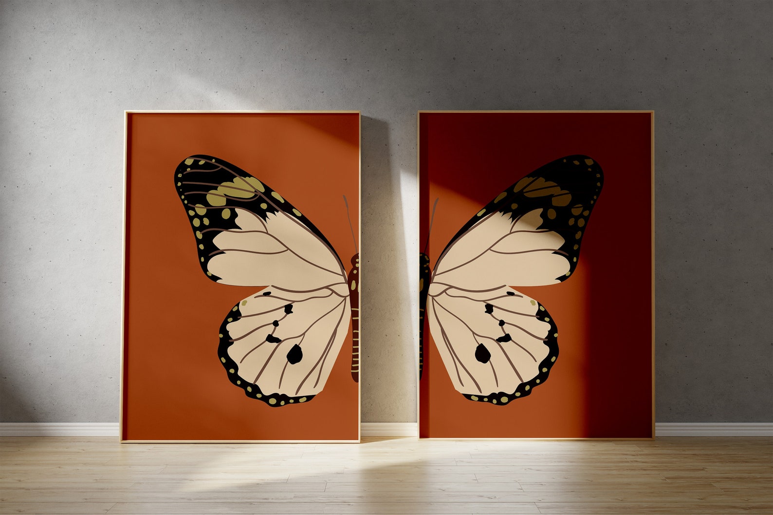 Butterfly Printable Wall Art Set of 2, Butterfly Printable Wall Art ...