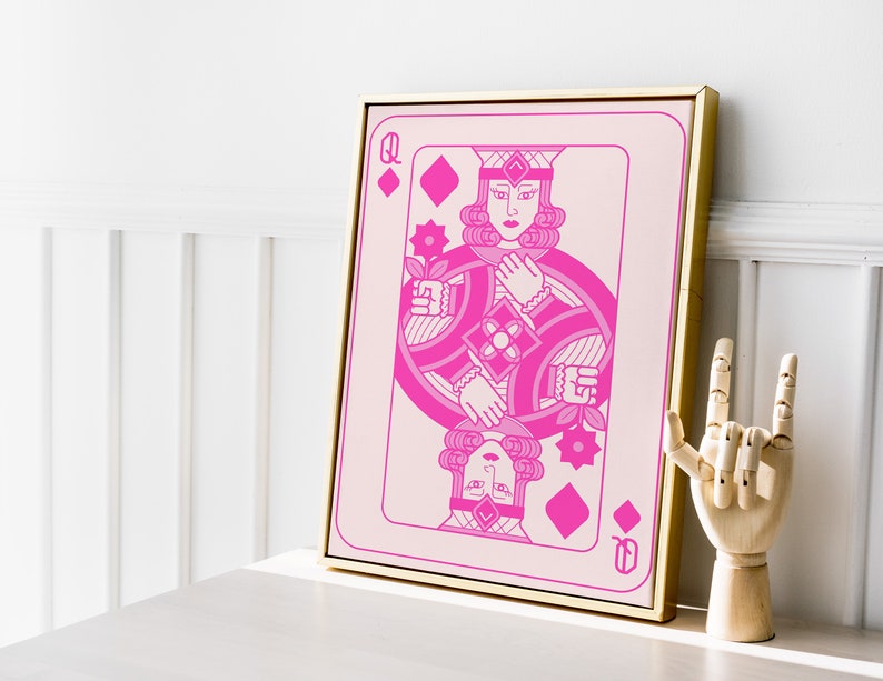 Hot Pink Wall Art Set of 2 Prints Preppy Printable Wall Art - Etsy