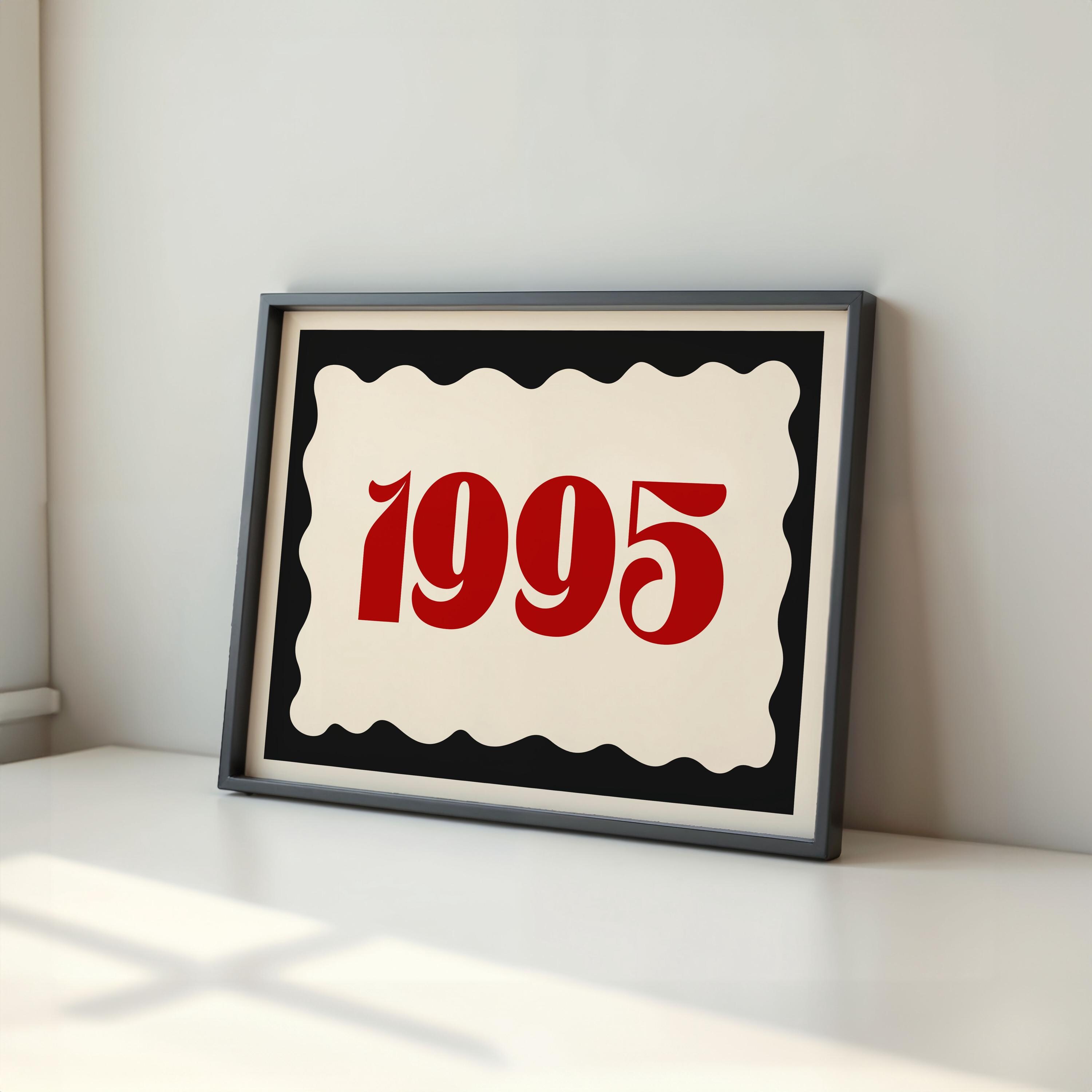 Personalised Year Printable Wall Art, Birth Year Art Print, Custom Year ...