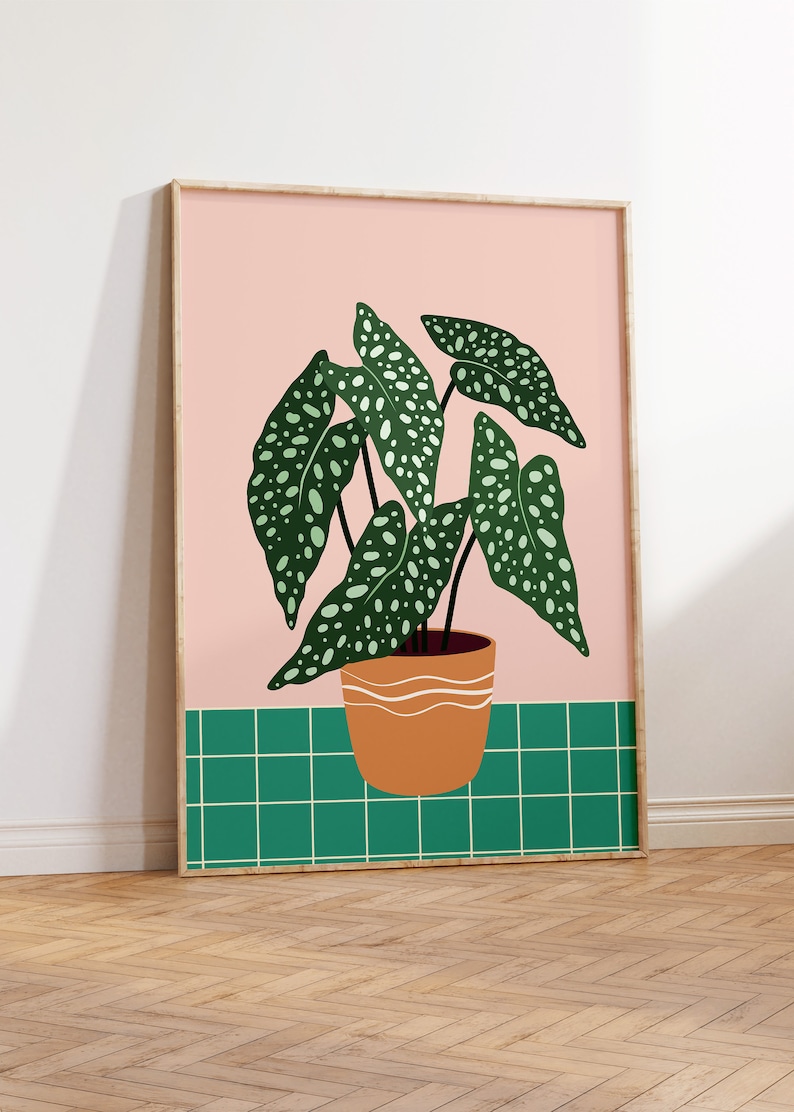 House Plant Printable Wall Art, Potted Plant Poster Download, Botanical ...