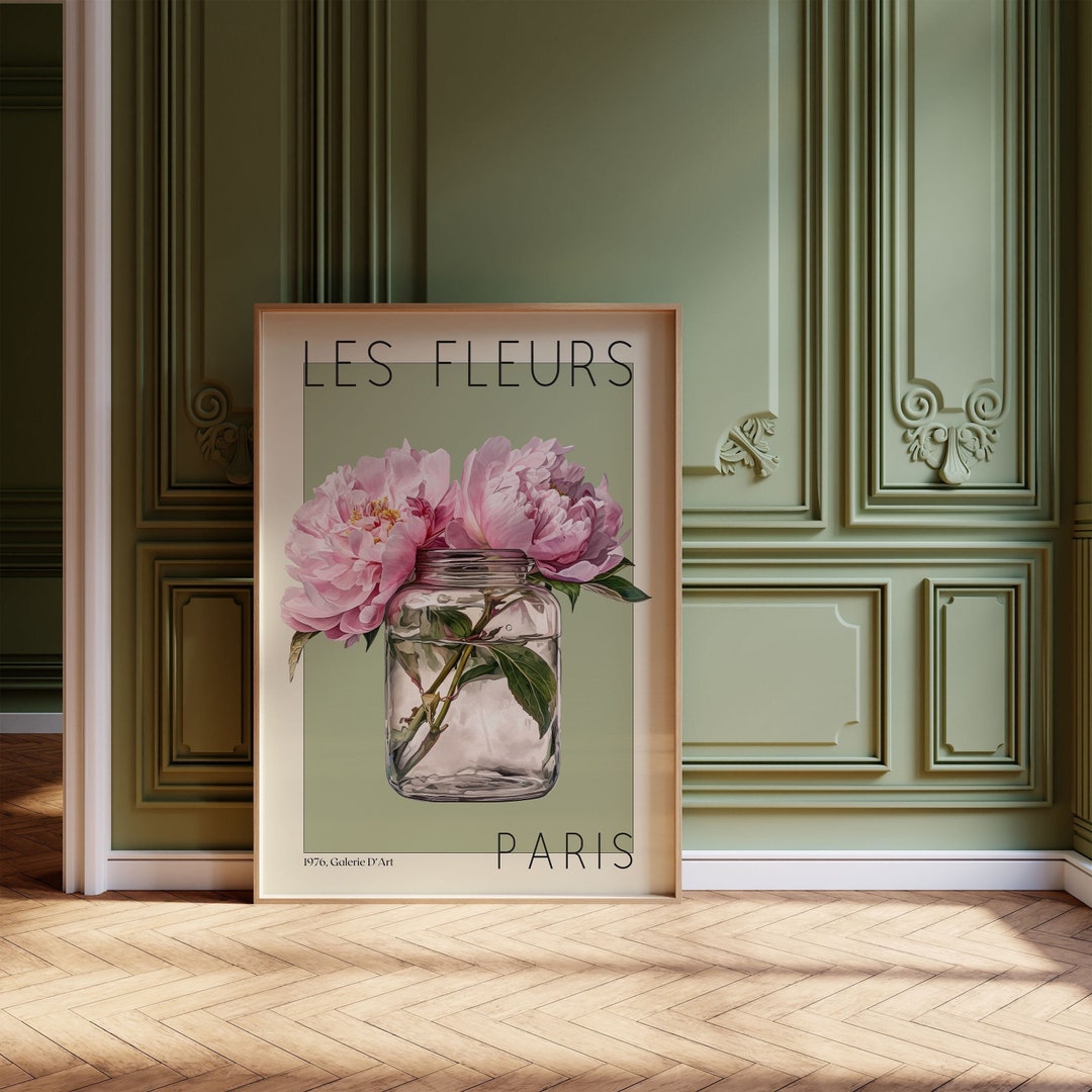 Les Fleurs Poster, Flower Printable Wall Art, Botanical Print, Vintage ...