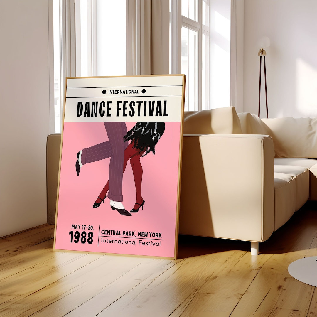 Dance Festival Poster Printable, Retro Wall Art, Festival Art Print ...