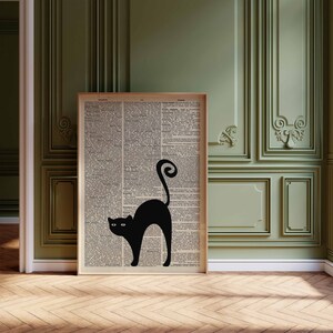 Halloween Printable Wall Art, Halloween Poster, Black Cat Halloween ...