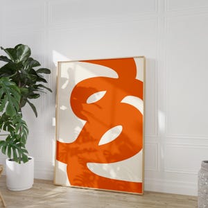 Bold Orange Abstract Art Print: Minimalist Home Decor (digital File) - Etsy