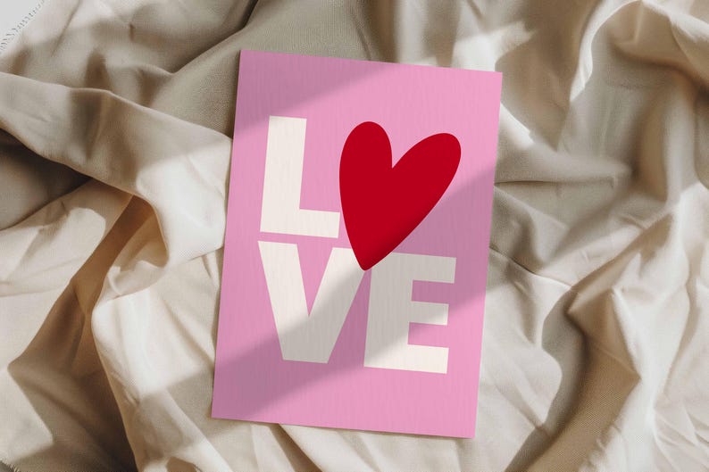 Valentine’s Day Card, Love Printable Greeting Card (digital Download ...