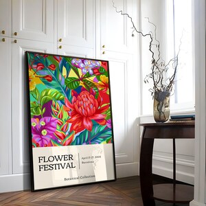 Flower Festival Poster Printable Art Print Flower Market Poster ...