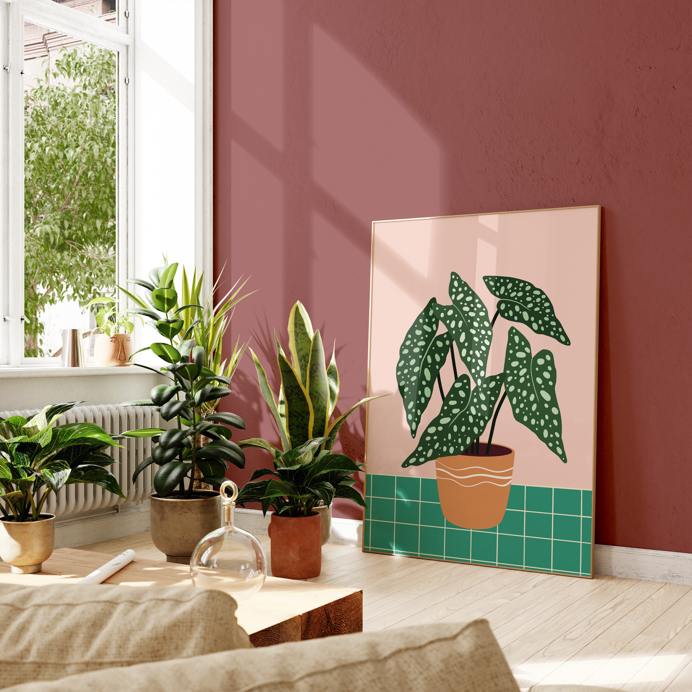 House Plant Printable Wall Art, Potted Plant Poster Download, Botanical ...
