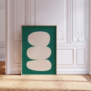 Emerald Green Minimalist Abstract Printable Wall Art, Modern Art Poster ...