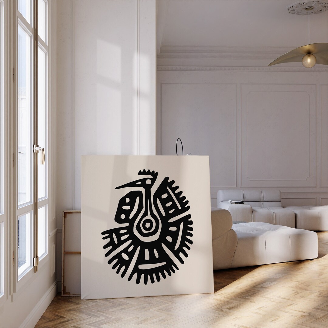 Aztec Bird Printable Square Wall Art, Aztec Art Print, Minimalist ...