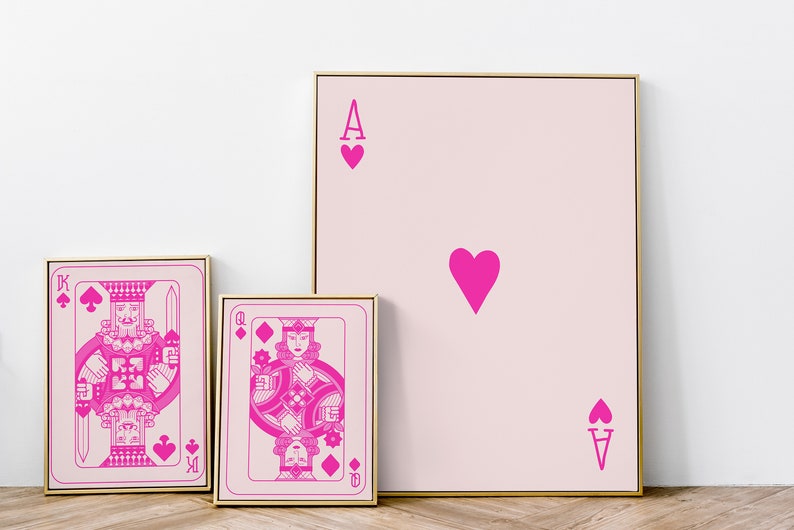 Hot Pink Wall Art Set of 3 Prints Preppy Printable Wall Art - Etsy