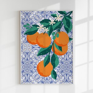 Orange Printable Wall Art Fruit Print Download Orange Print Ethnic ...