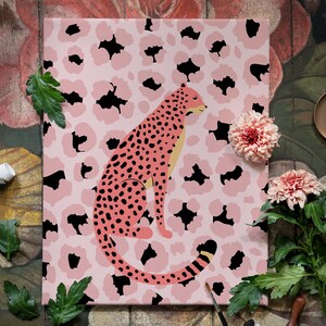 Blush Pink Cheetah Printable Wall Art, Animal Print, Eclectic Home ...