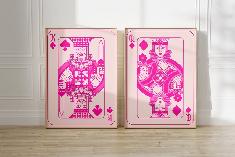 Hot Pink Wall Art Set of 3 Prints Preppy Printable Wall Art - Etsy
