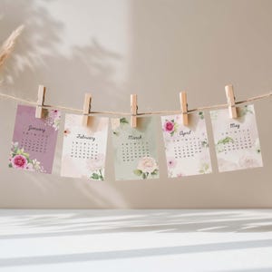 Mini calendarios 2026: Set de calendarios mensuales imprimibles con ...