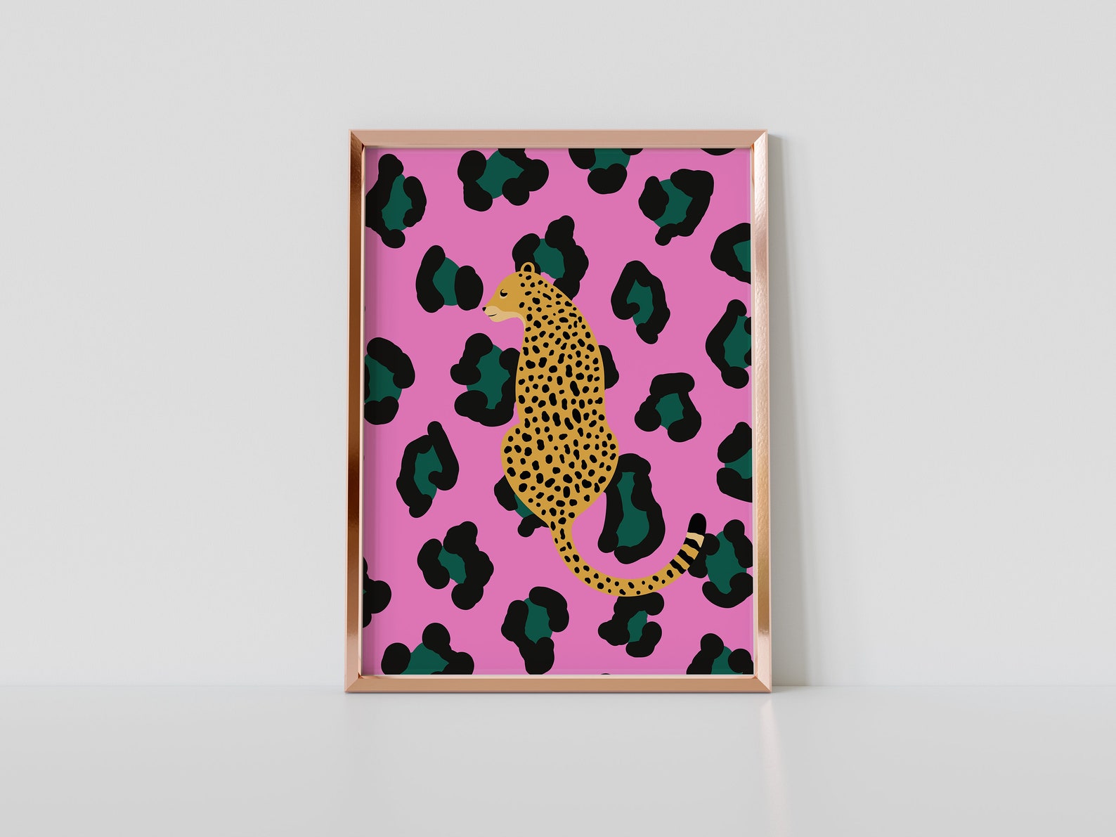 Hot Pink Cheetah Preppy Printable Wall Art Preppy Room Decor - Etsy