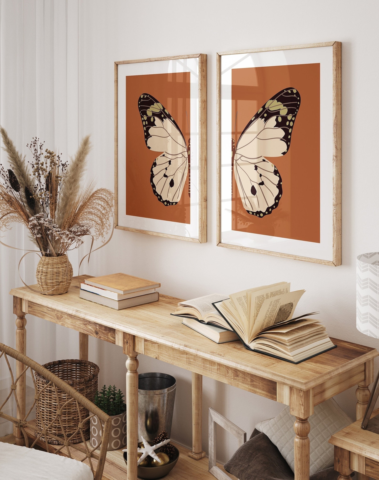 Butterfly Printable Wall Art Set of 2, Butterfly Printable Wall Art ...