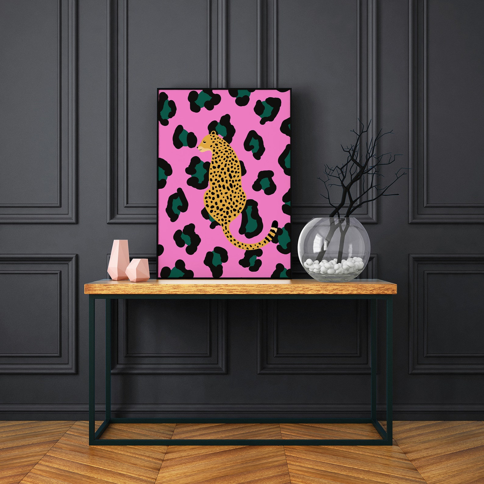 Hot Pink Cheetah Preppy Printable Wall Art Preppy Room Decor - Etsy