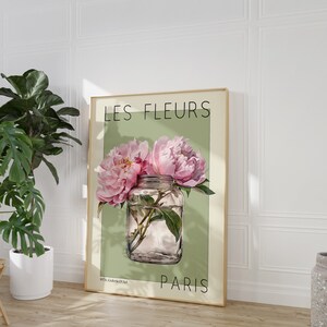 Les Fleurs Poster, Flower Printable Wall Art, Botanical Print, Vintage ...