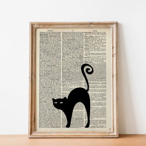 Halloween Printable Wall Art, Halloween Poster, Black Cat Halloween ...