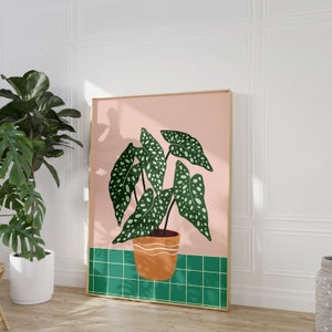 House Plant Printable Wall Art, Potted Plant Poster Download, Botanical ...
