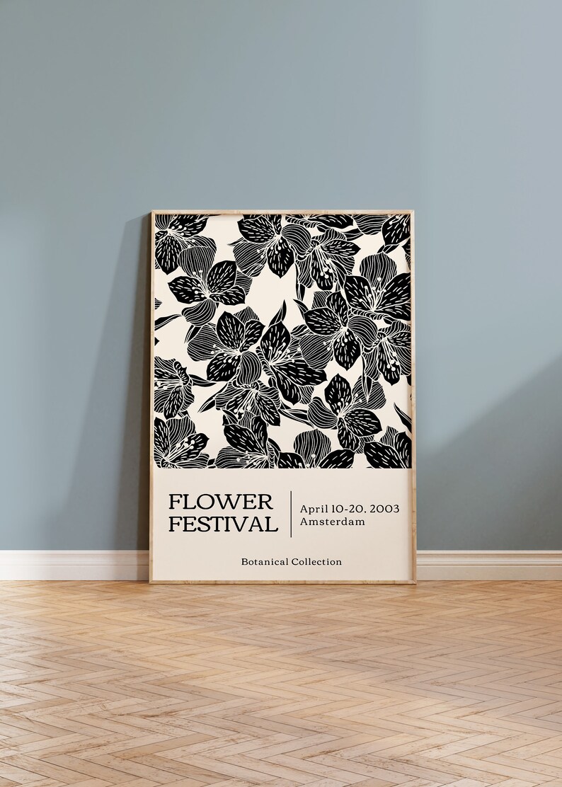 Flower Festival Poster Printable Art Print Flower Market - Etsy