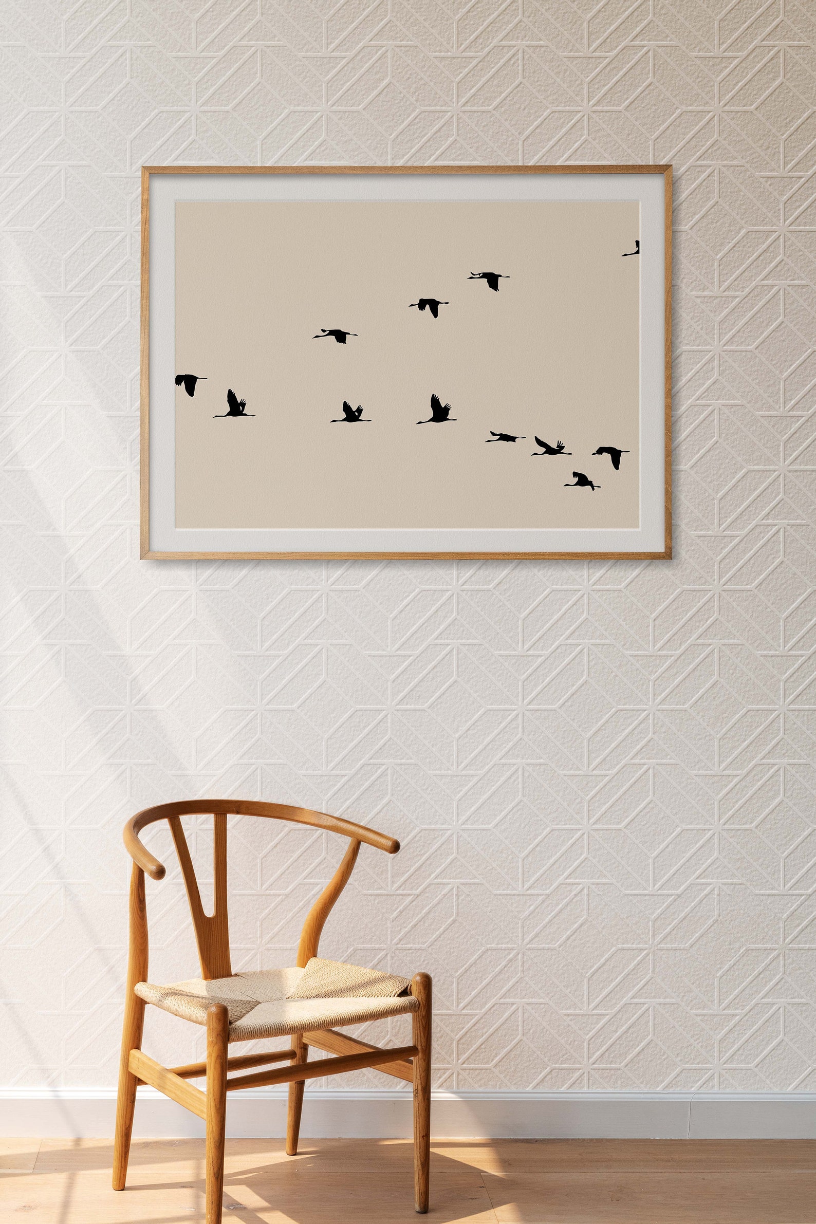 Horizontal Birds Printable Wall Art, Flying Birds Art Poster ...
