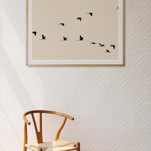 Horizontal Birds Printable Wall Art, Flying Birds Art Poster ...