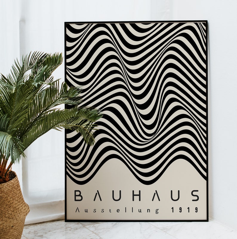 Bauhaus Printable Exhibition Poster Mid Century Modern Print - Etsy