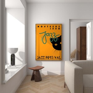 Jazz Club Printable Wall Art, Retro Jazz Music Print Digital Download ...