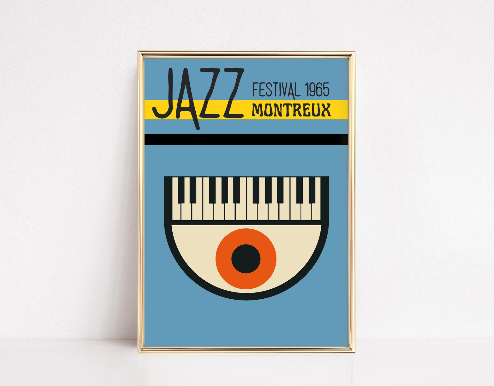 Vintage Jazz Music Festival Printable Wall Art, Montreux Jazz Festival ...