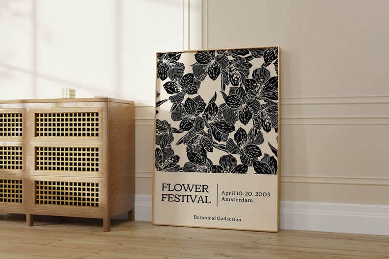 Flower Festival Poster Printable Art Print Flower Market - Etsy