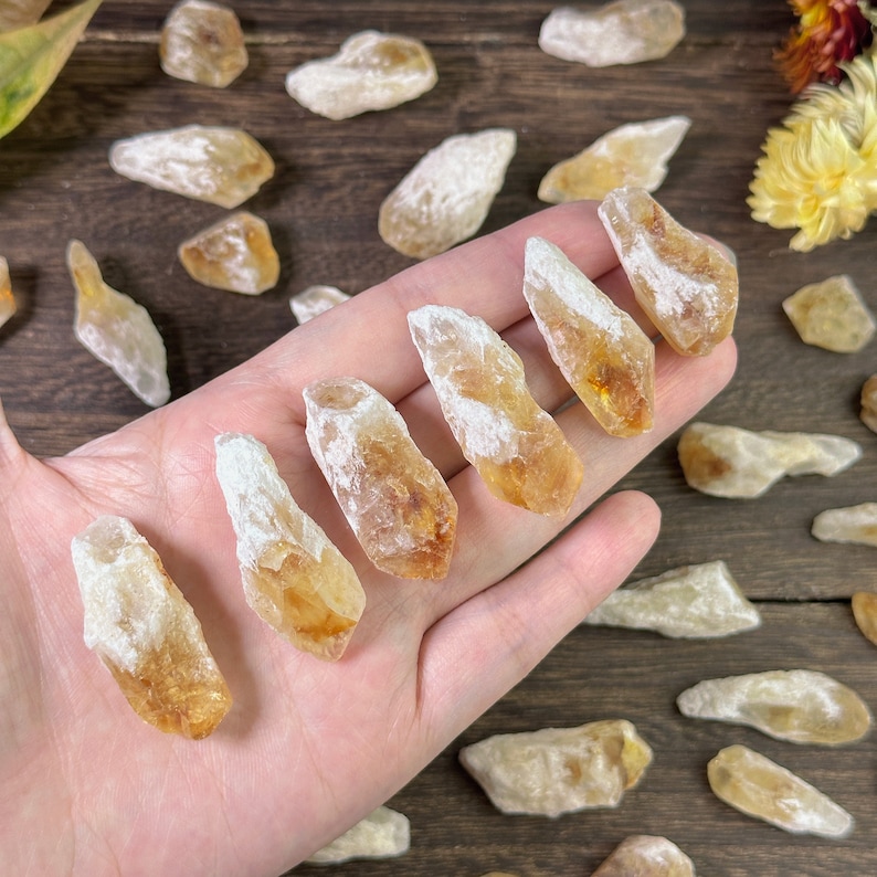 Rough Citrine Crystal -natural Rough Stones Chunks, Solar Plexus Chakra ...