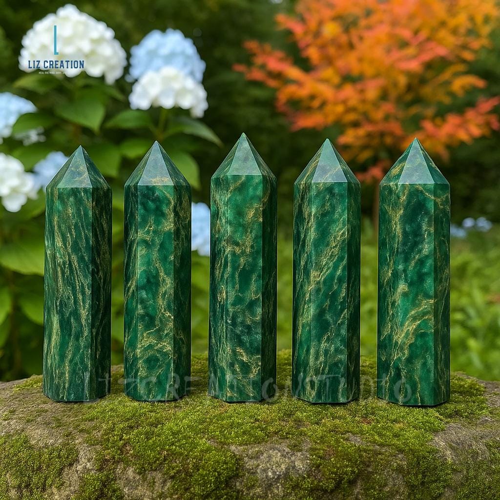 Emerald Tower Point -healing Crystal Obelisk Wand- Mineral Specimens ...
