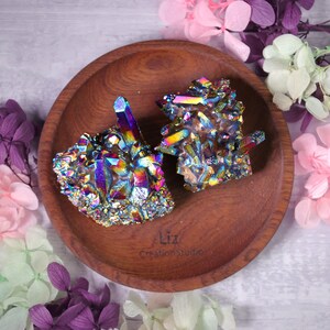 Titanium Rainbow Aura Quartz Cluster -healing Crystals and Stones ...