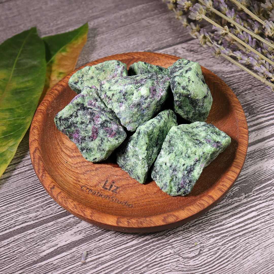 Raw Ruby Zoisite Stone -natural Rough Crystals,reiki Root Chakra ...