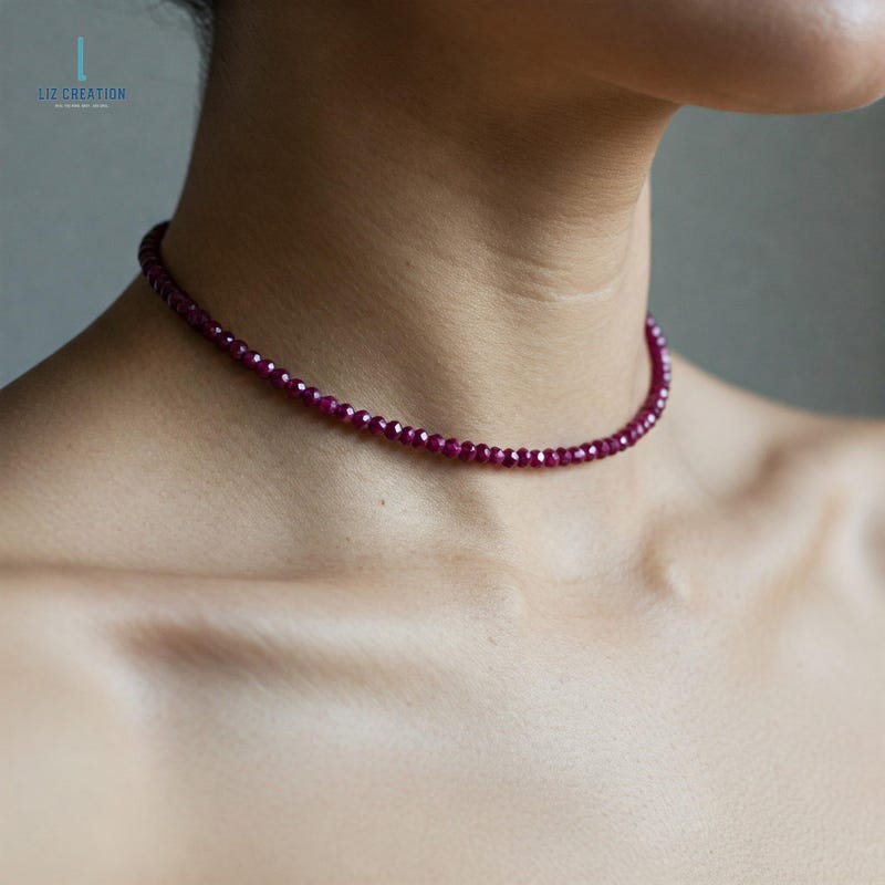 Red Ruby Necklace - Etsy