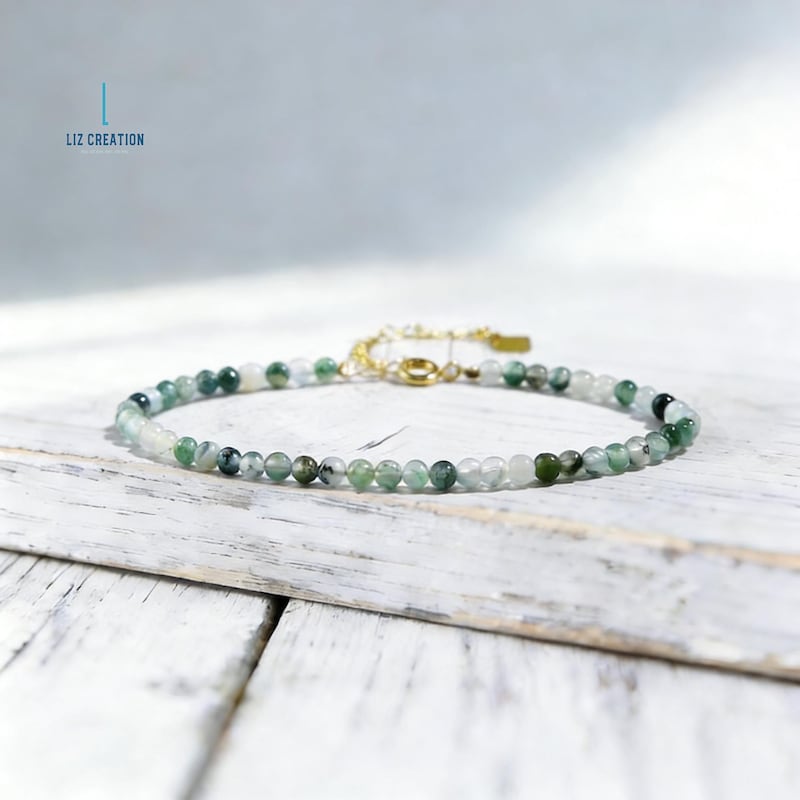 Flower Beads Moss Agate - Etsy