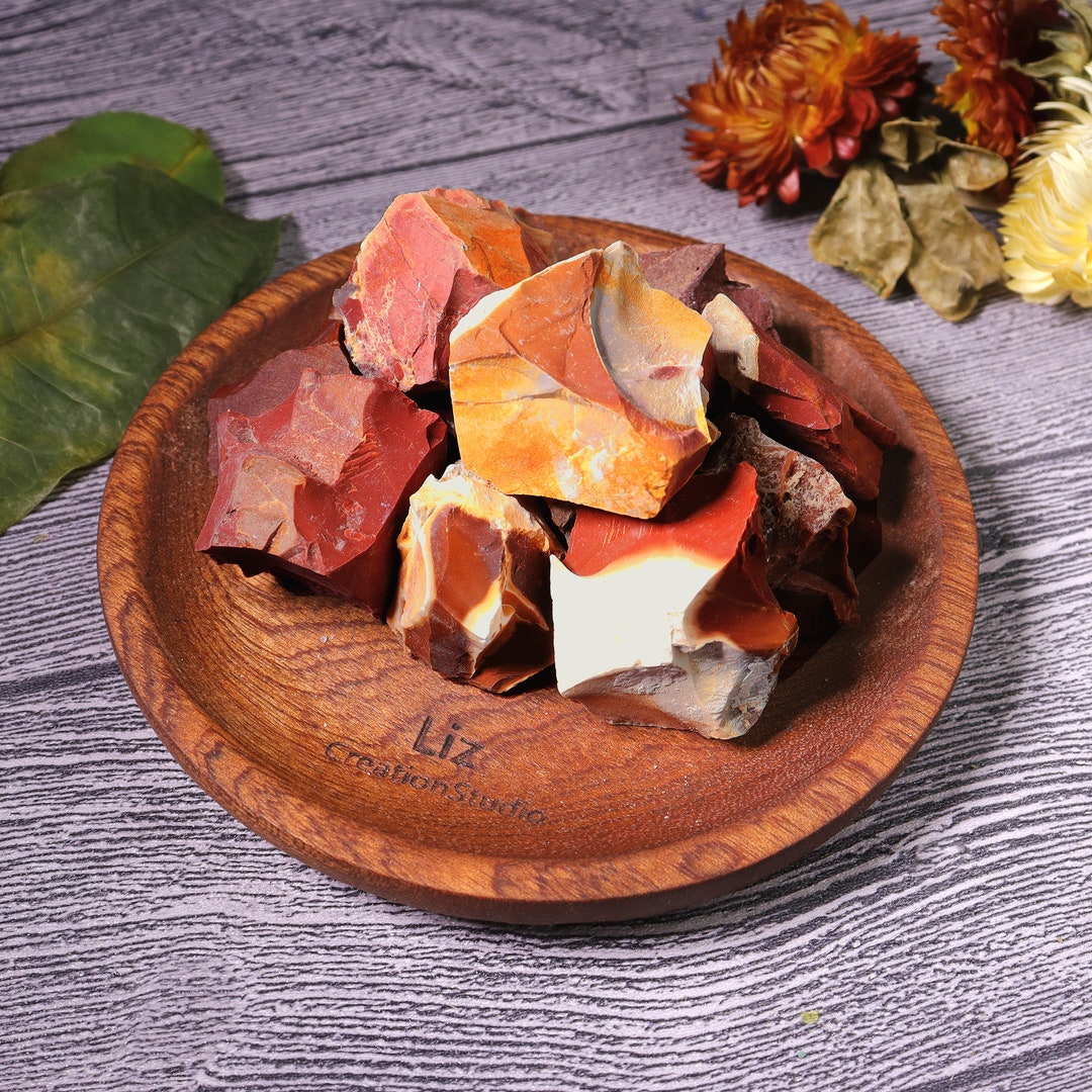 5PCS Raw Mookaite Jasper Stone-natural Rough Mookaite Jasper Crystals ...