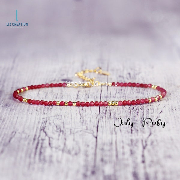 Ruby Bracelet - Etsy