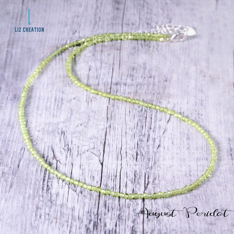 Dainty Peridot Choker Necklace, Genuine Crystal Jewelry, August ...