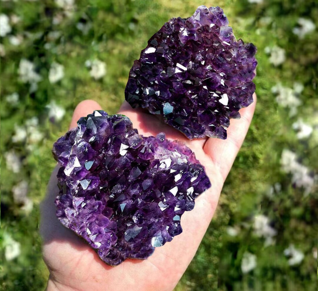 Natural Amethyst Geode Cluster-purple Quartz Crystal Cluster - Etsy