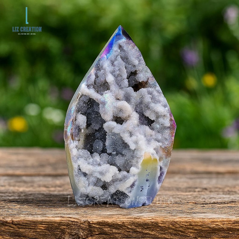 Large Sphalerite Crystal Flame, Natural Angel Aura Sphalerite Gemstone ...