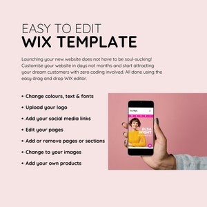 Wix Website Template – Editable Design for Social Media Managers ...